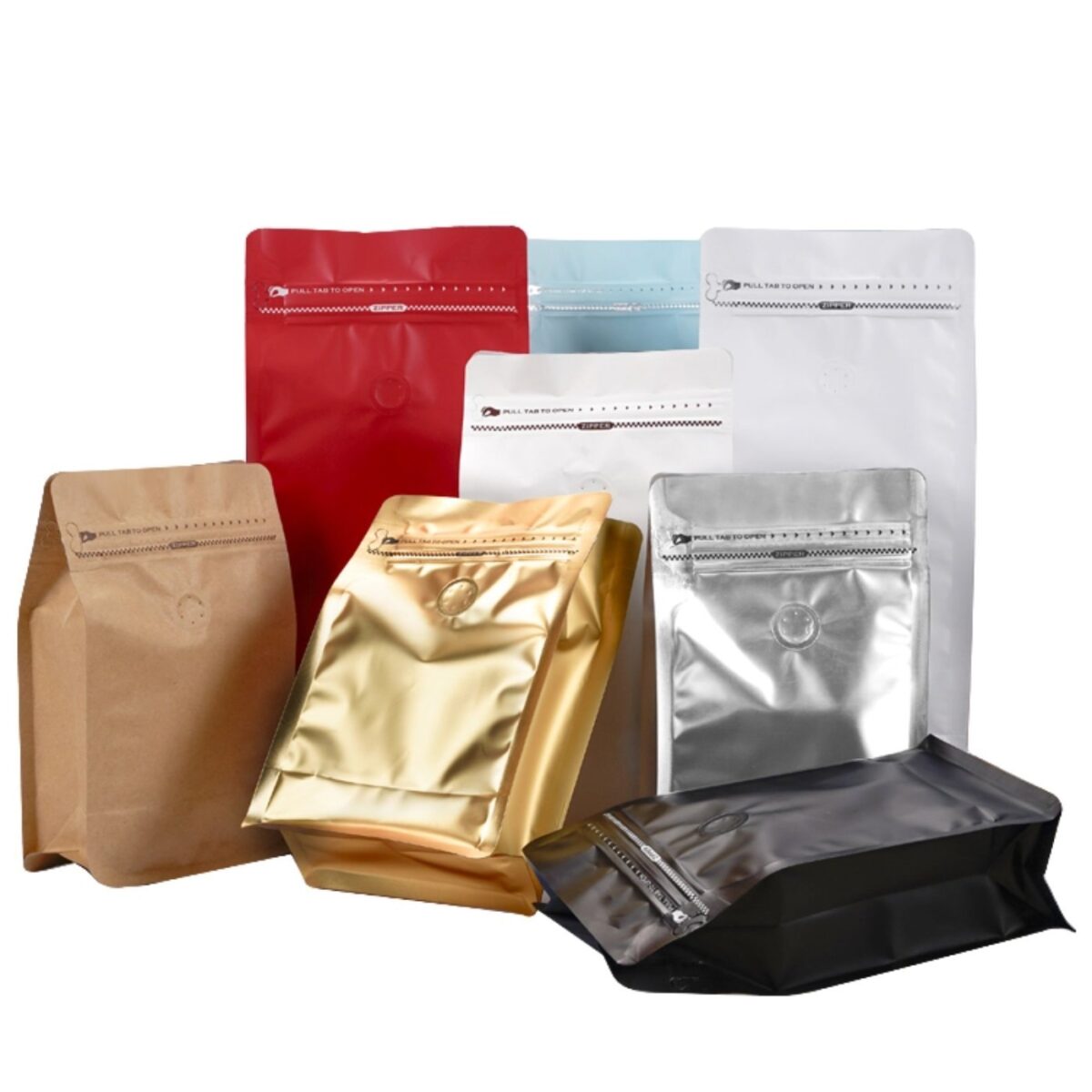 Custom Flat Bottom Pouch, 8 Side Seal Pouch Manufacturer